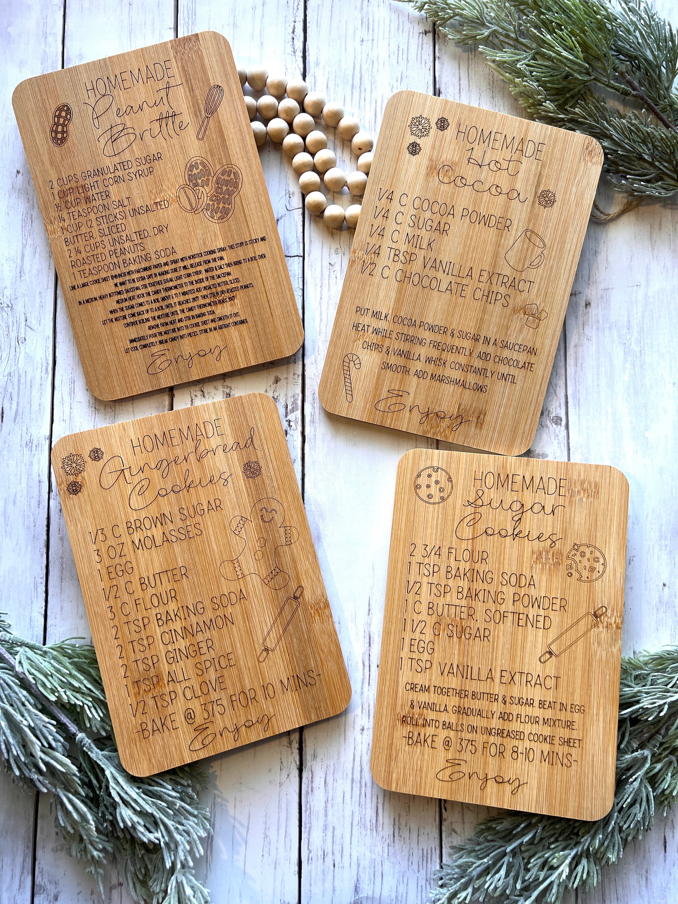 Holiday Christmas Recipe SVG, Kitchen SVG Bundle, Gingerbread Cookie ...