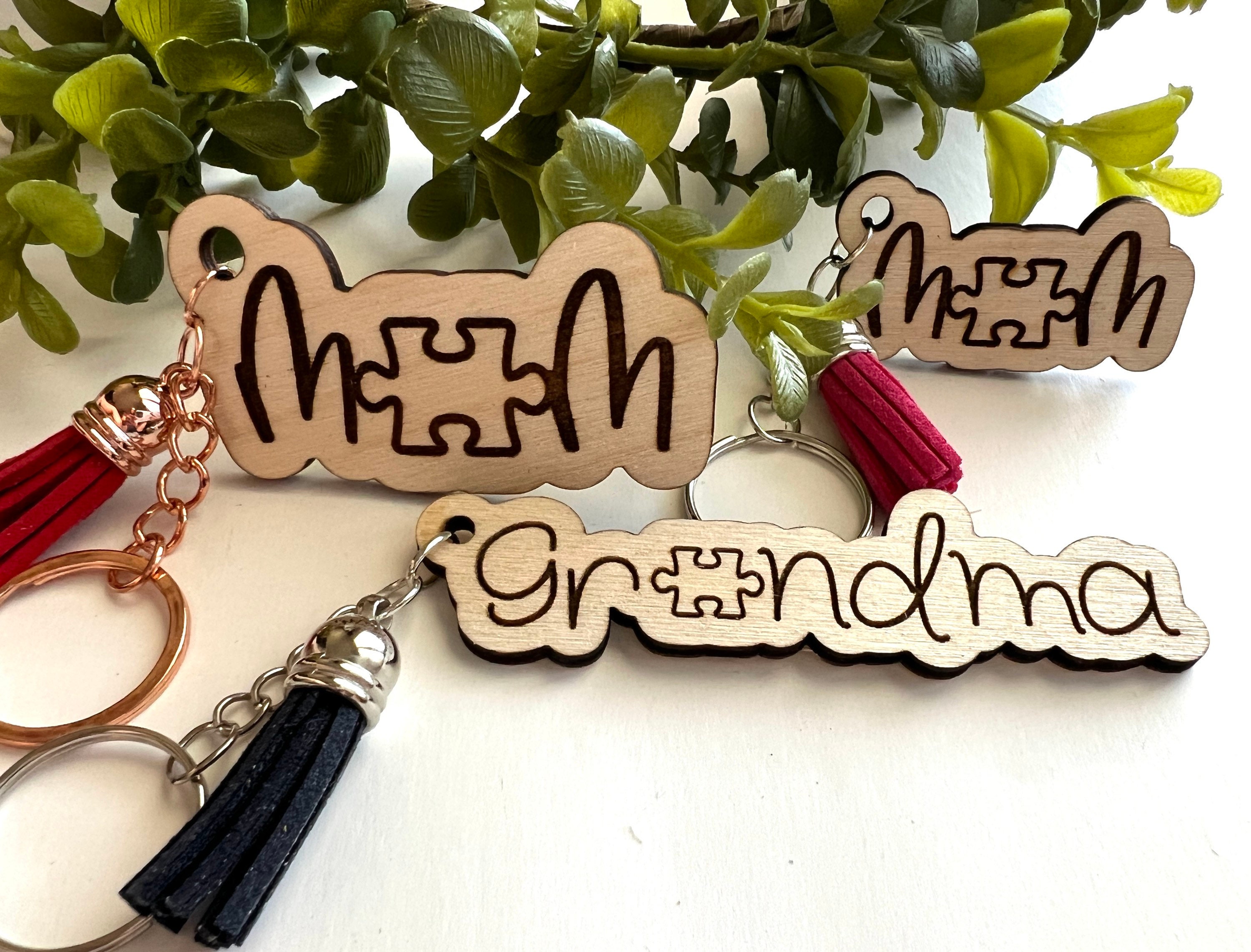 Autism Down Syndrome Mom Grandma Keychain SVG, Down Syndrome Warrior ...