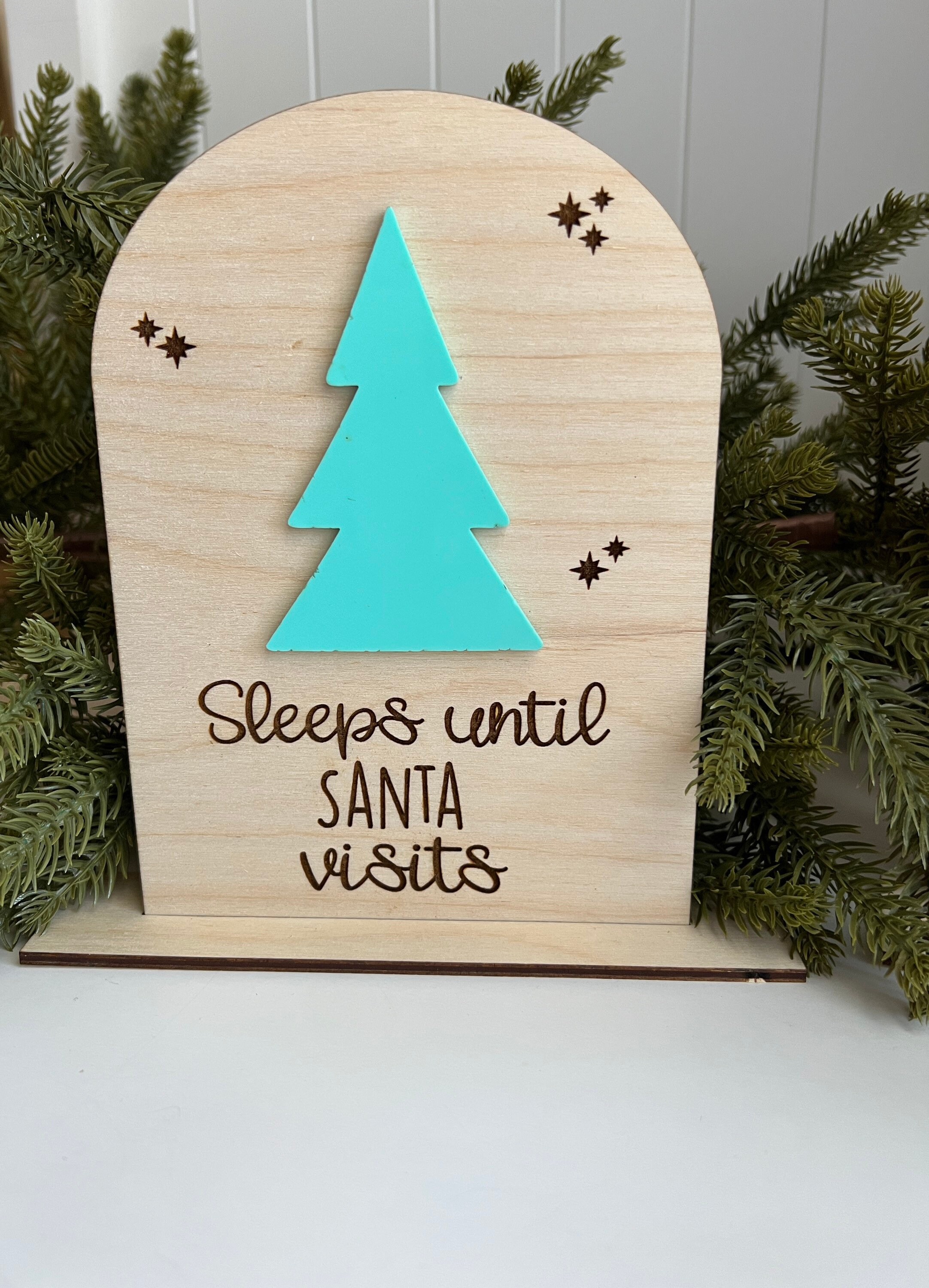 Sleeps Until Santa Visits Svg Digital Download Dry Erase Etsy