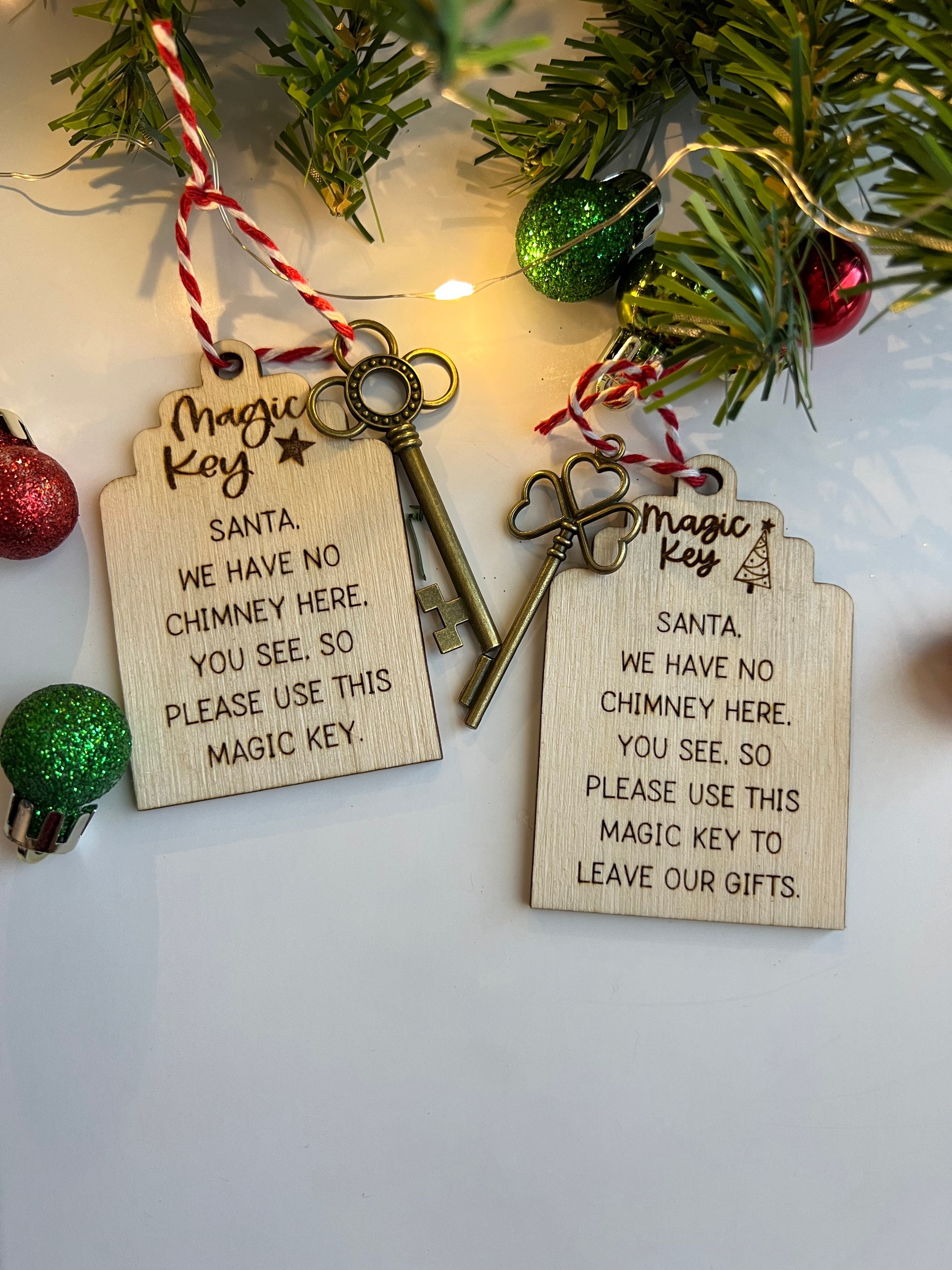 Santa’s Magic Key Tag, No Chimney on Christmas, Dear Santa, Laser ...