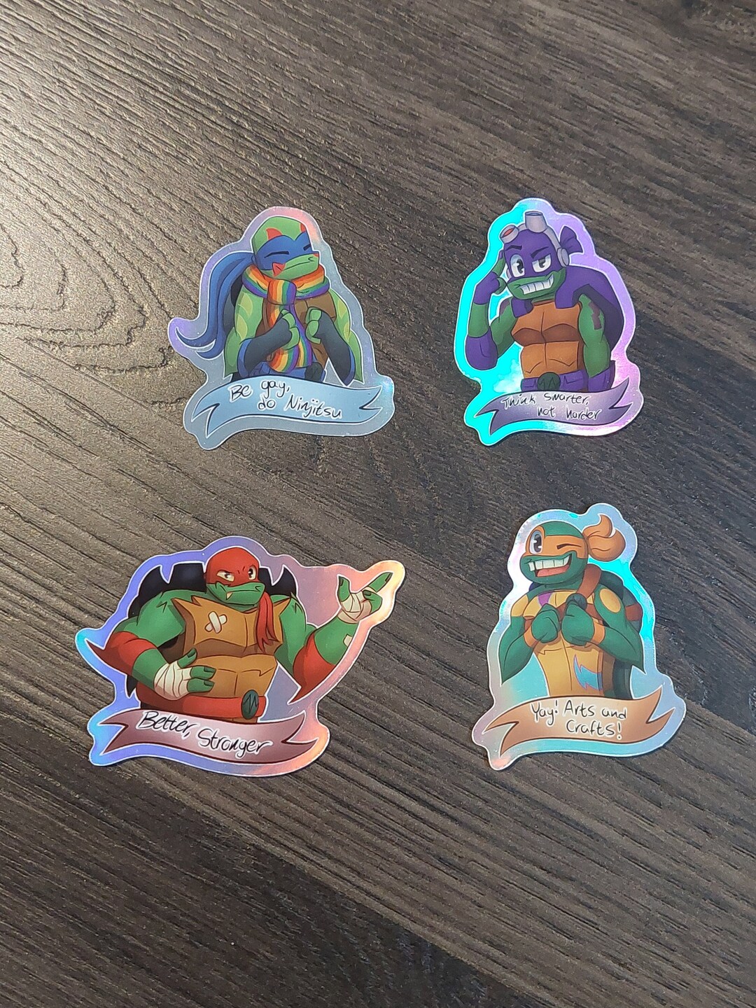 Holographic ROTTMNT Stickers - Etsy