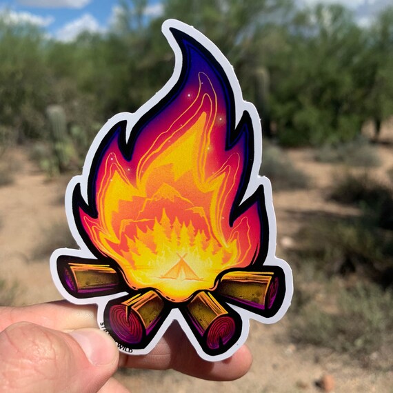 Fire Spirits Weatherproof Vinyl Sticker Laptop Water Bottle - Etsy
