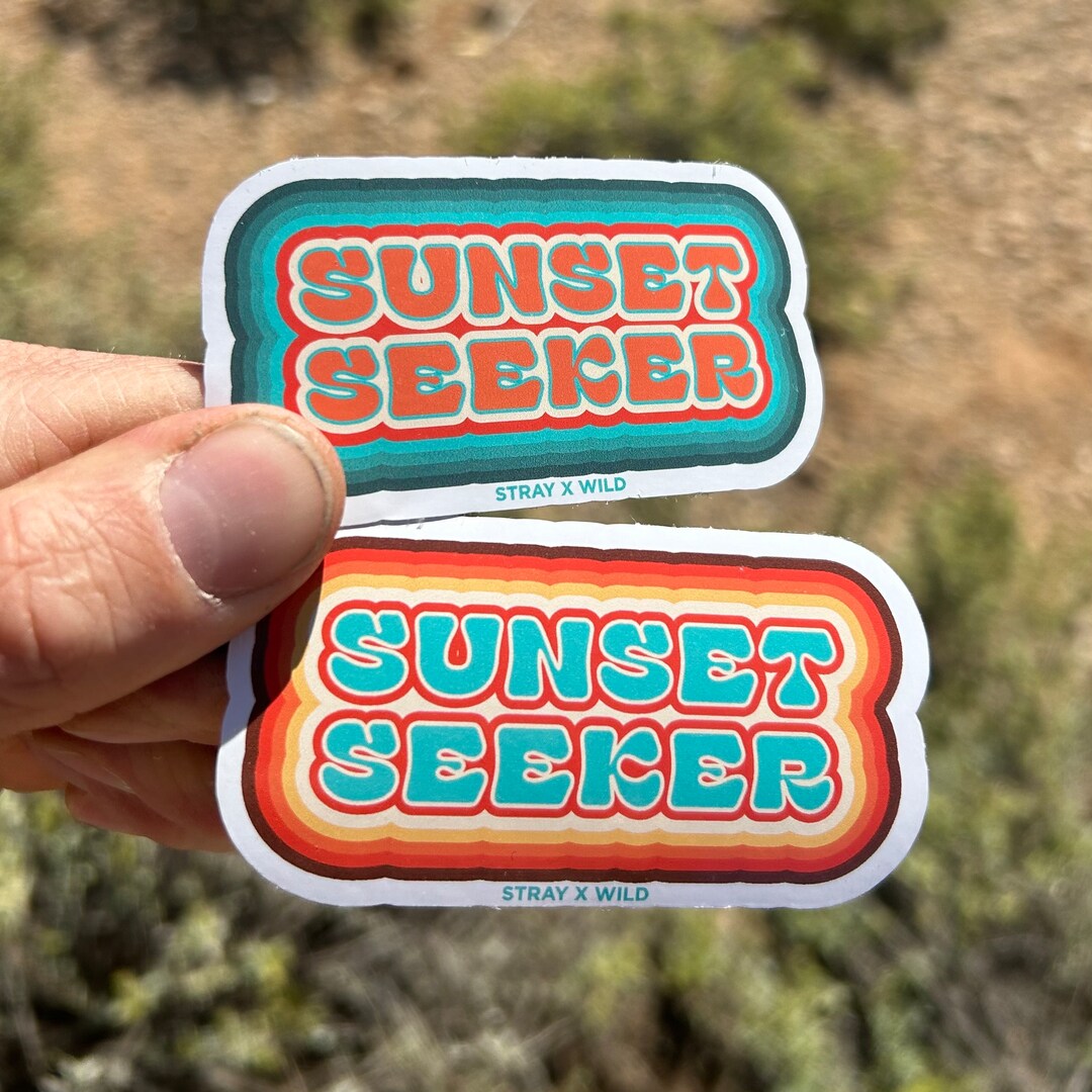 Sunset Seeker Team Vinyl Stickers, Laptop, Water Bottle, Cooler ...
