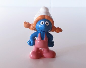 Pink Smurf Figurine - Etsy