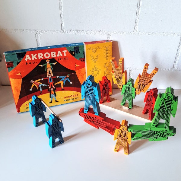 Wooden Acrobat Toy - Etsy