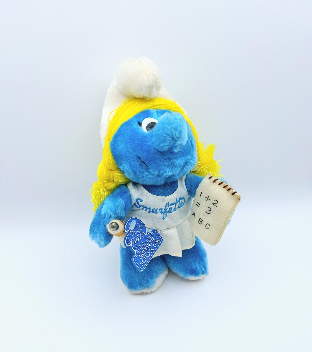 Vintage Smurfette School Girl Plush - 1983 Rare Smurf Collectible Toy ...