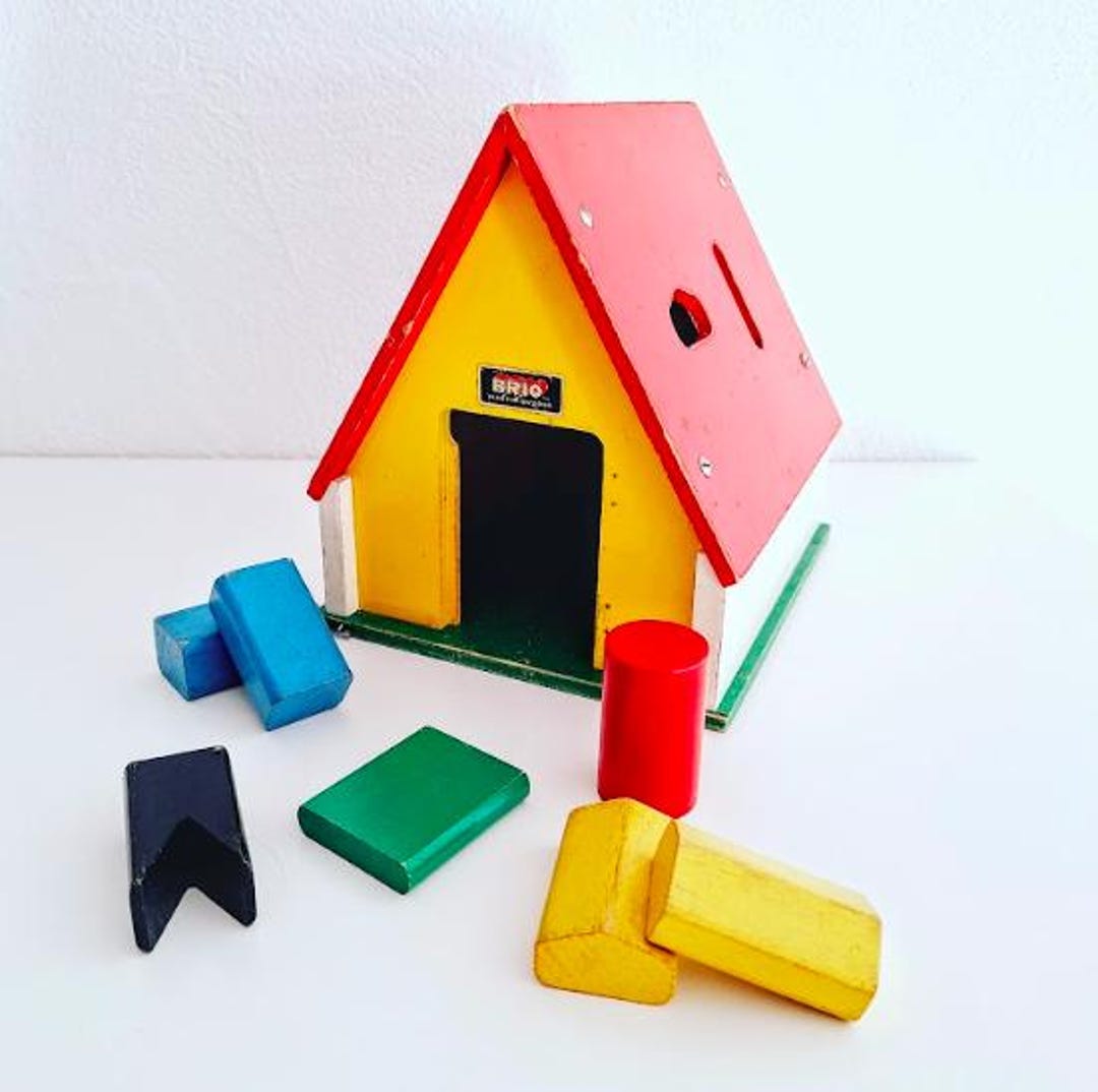 Rare Mid-century Brio Wooden Shape Sorter House Vintage Swedish Wooden ...