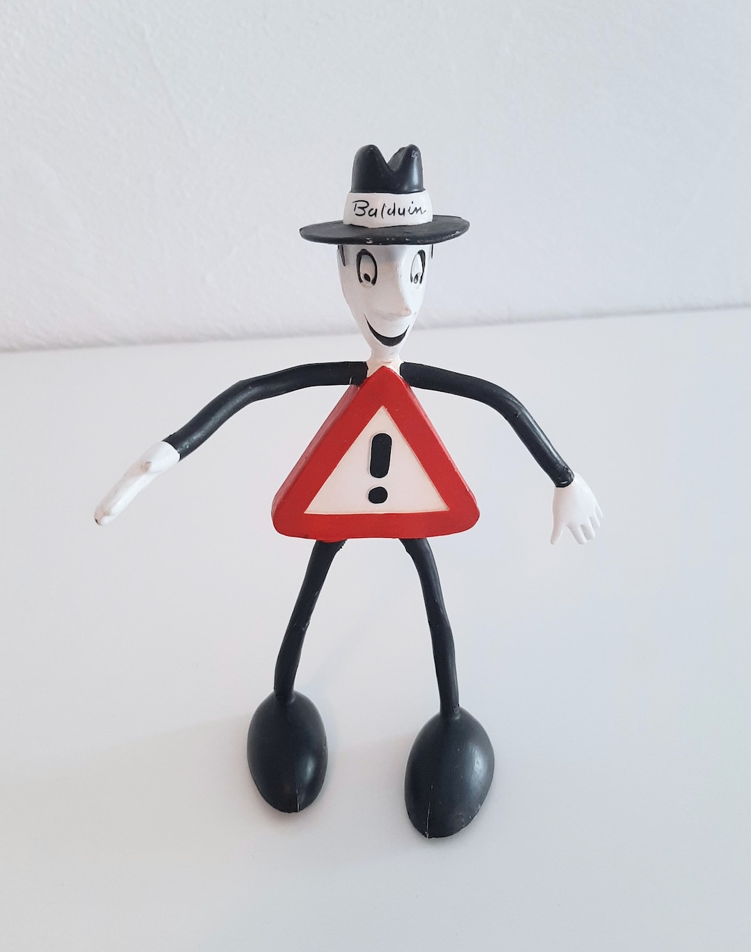 Schleich "balduin" Bendy Figure - Vintage Flexible Warning Traffic Sign ...