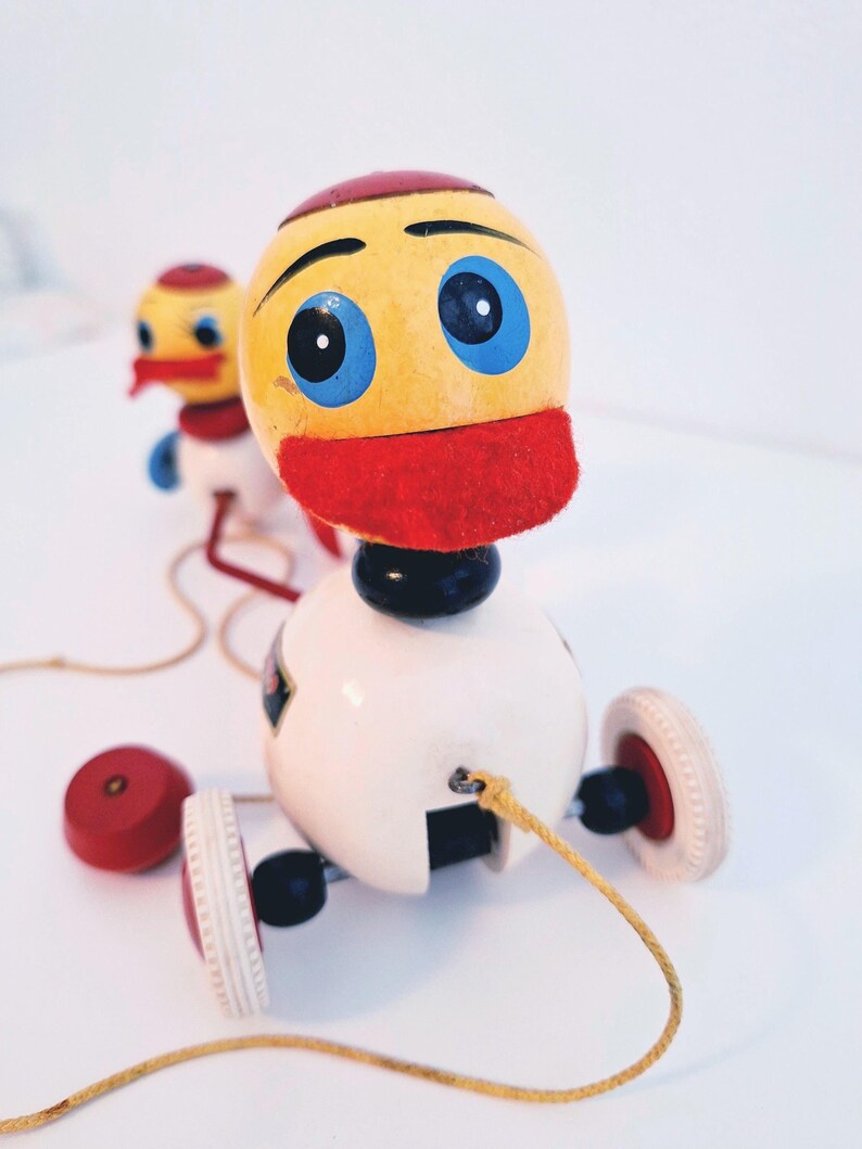 Mid-century Brio Duck Family Pull Toy – Collectible Swedish Wooden ...