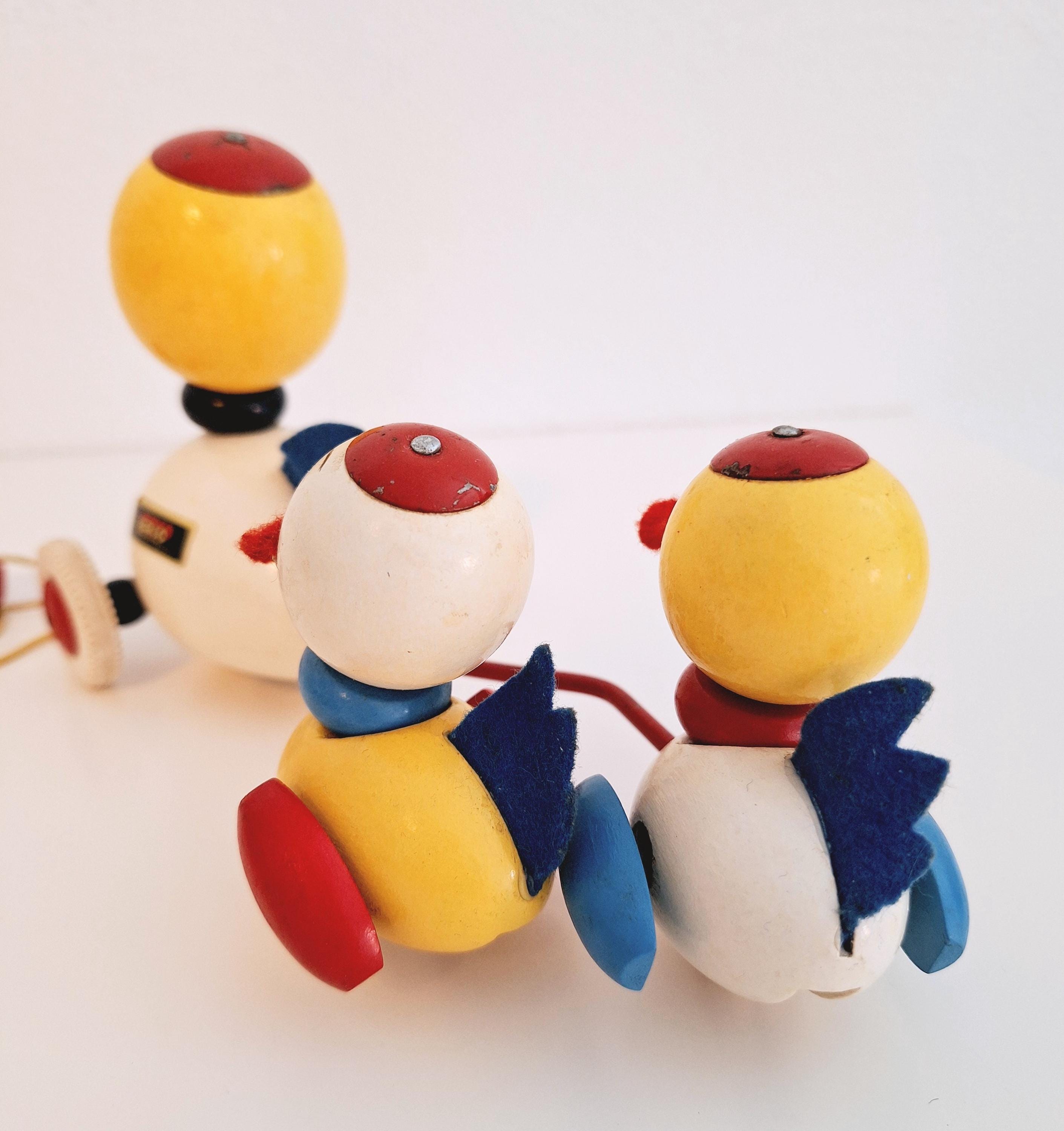 Mid-century Brio Duck Family Pull Toy – Collectible Swedish Wooden ...