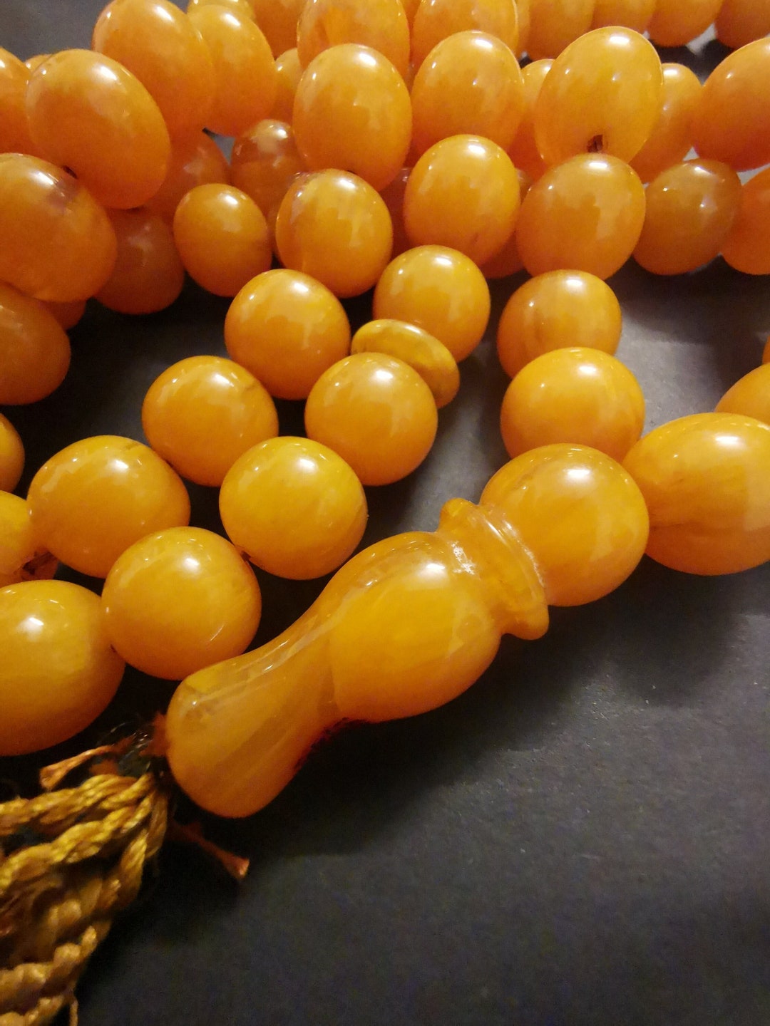 Islamic Muslim Prayer Faturan Amber 100 Beads Natural Yellow Colored ...