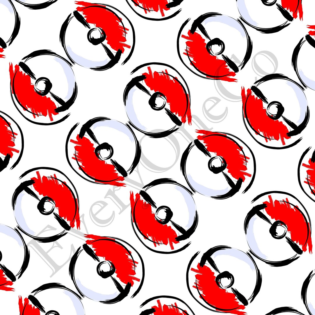 Pokémon Ball Digital Paper Pattern PNG Instant Download - Etsy