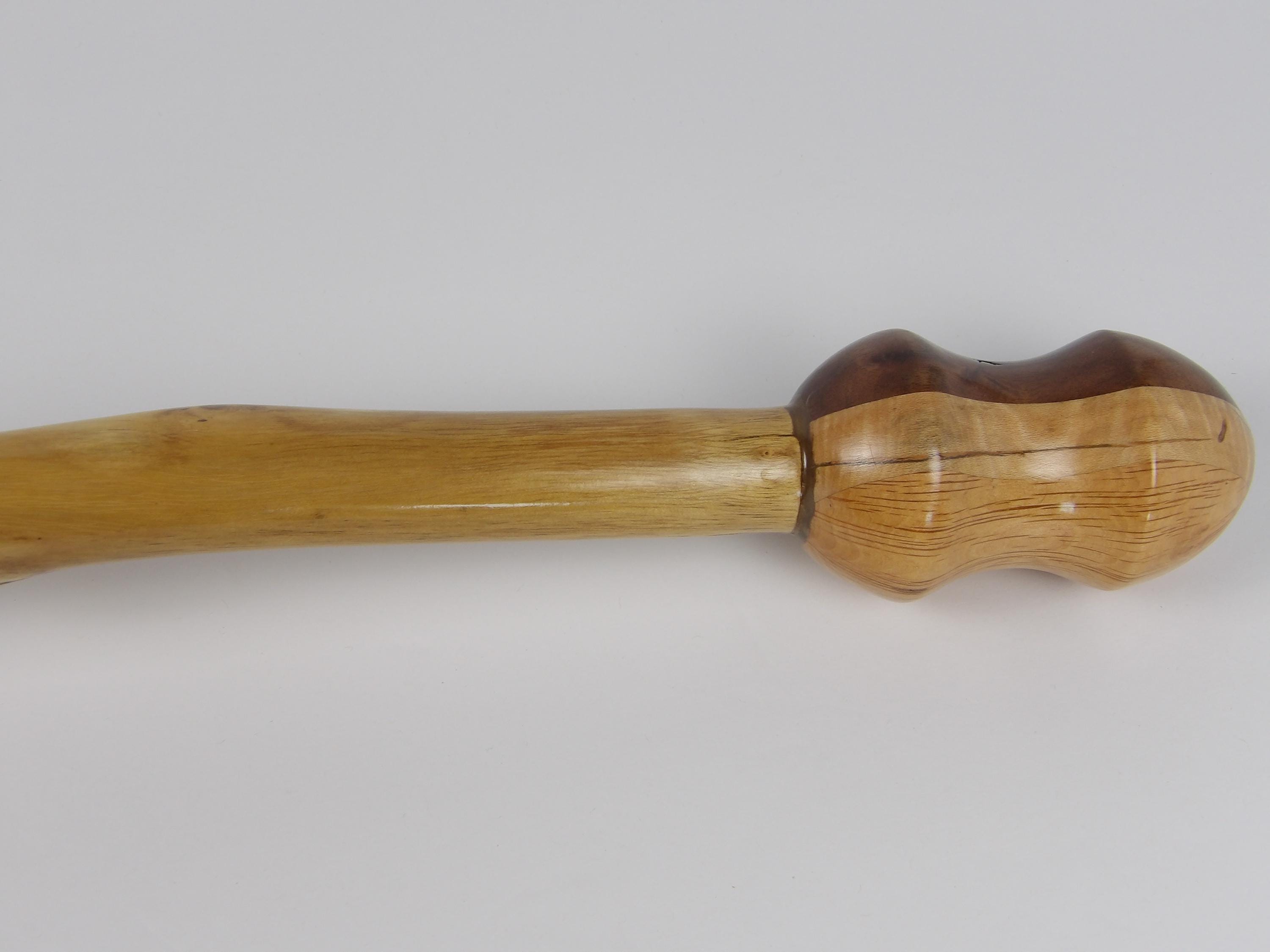 Black Locust Walking Stick: Twisted Wood, Black Walnut Topper - Etsy