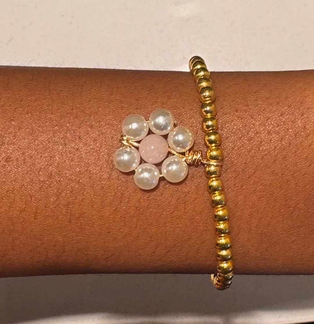 Beaded Bracelet With Charm- Handmade Jewelry - Etsy