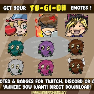Yugioh Inspired Emote & Badges for Twitch Streamer, Discord Chat ...