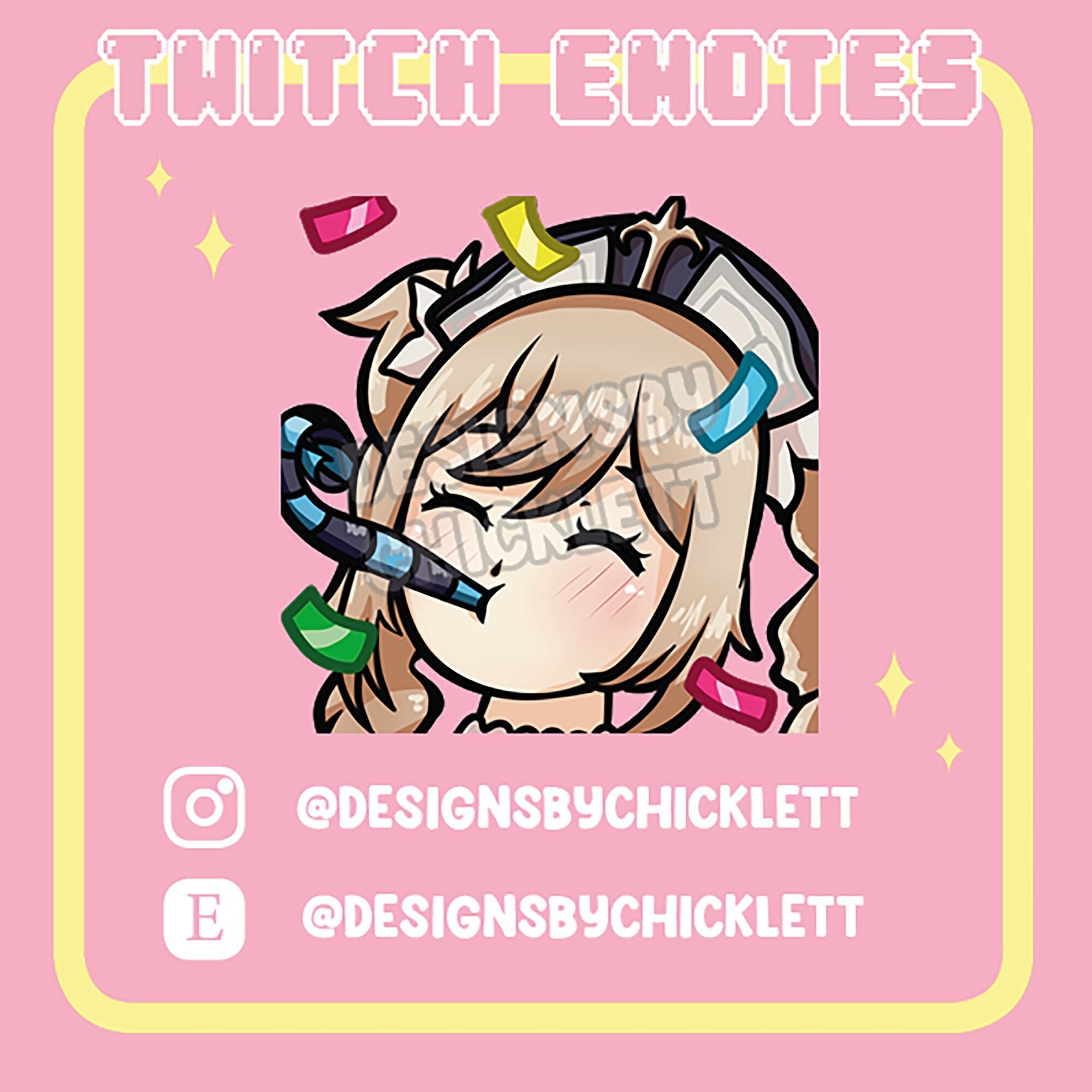 Genshin Impact Barbara Inspirierte Emote Für Twitch Streamer, Discord ...