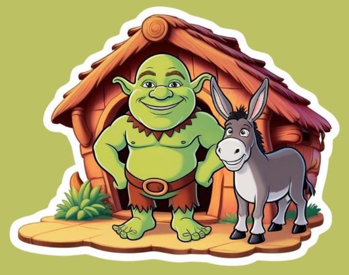 Shrek and Donkey Sticker, Waterproof, Vinyl - Etsy