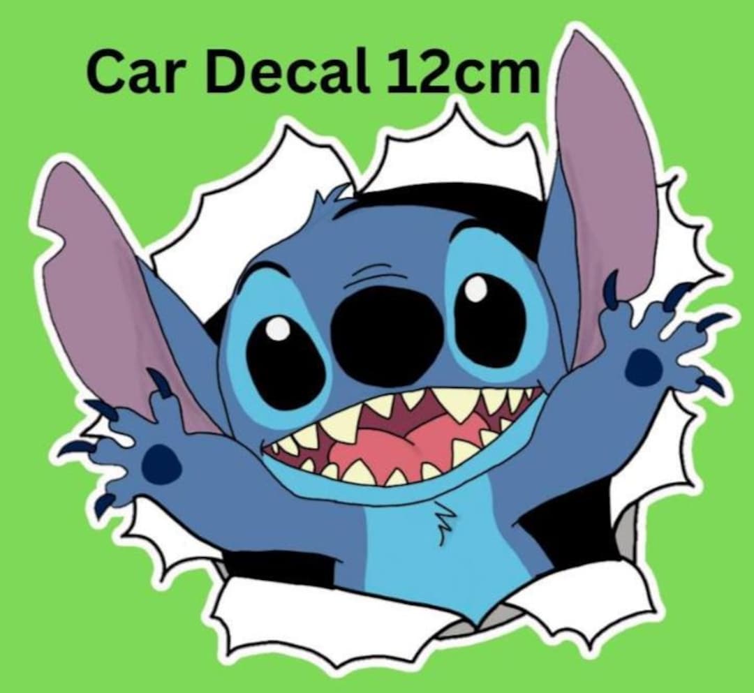 Stitch Car Decal Sticker - Etsy Australia