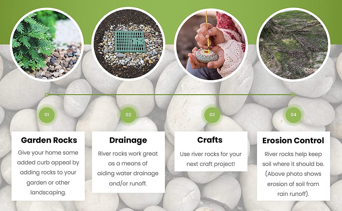 Peach Country Delaware River Rock, Decorative River Rock Stones ...