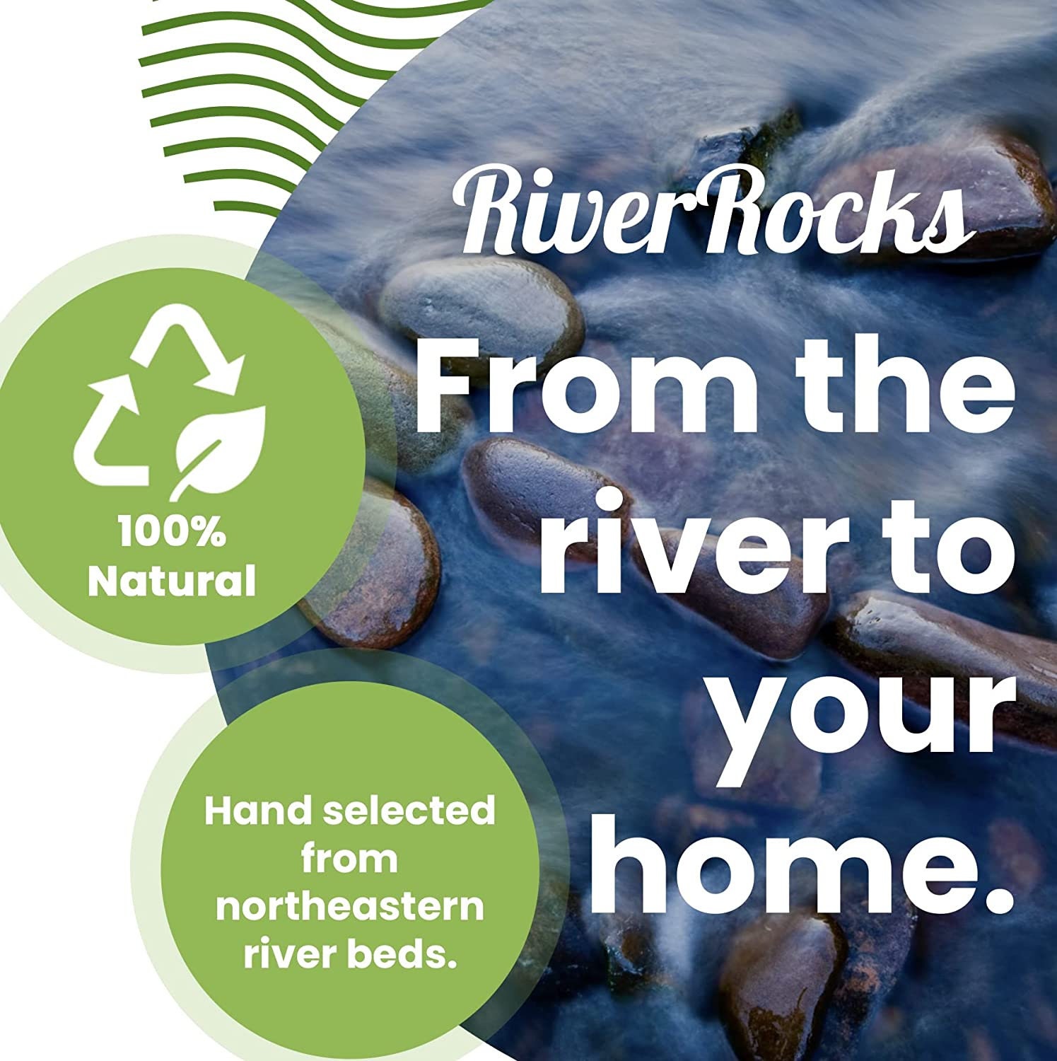 Peach Country Delaware River Rock, Decorative River Rock Stones ...