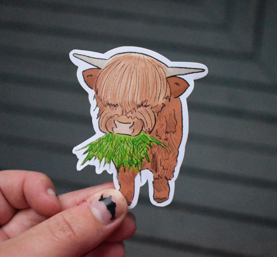 Baby Cow Sticker| Farm Animals| Sticker| Stickers| Cute Sticker| Cow ...