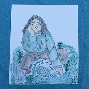 Earth Girl Art Print| Art Print| Original Art| Earth Day| Poster ...