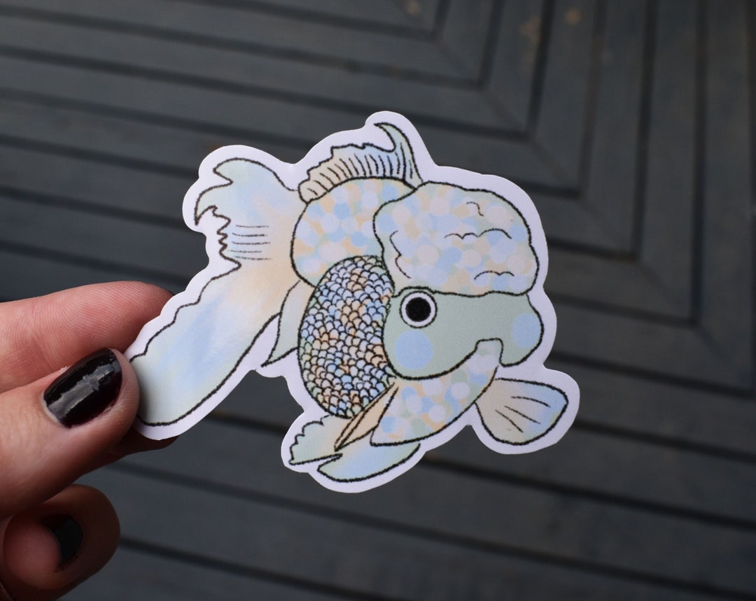 Pastel Gold Fish Sticker| Gold Fish Sticker| Gold Fish| Ocean Animal ...