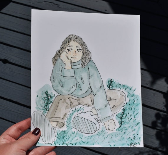 Earth Girl Art Print Art Print Original Art Earth Day - Etsy