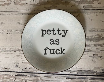 Vintage Upcycled Funny Plates, Don't Be a C*nt, Sarcastic Decor ...