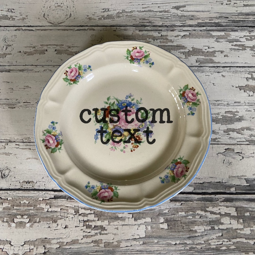 Vintage Upcycled Funny Plates, Custom Text, Sarcastic Decor, Country ...