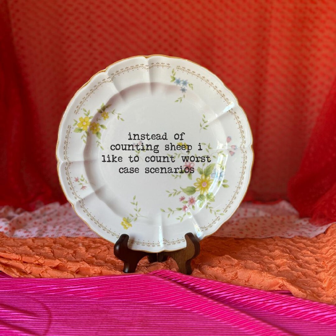 Upcycled Vintage Style Plate, Worst Case, Funny Plate, Unique Gift ...