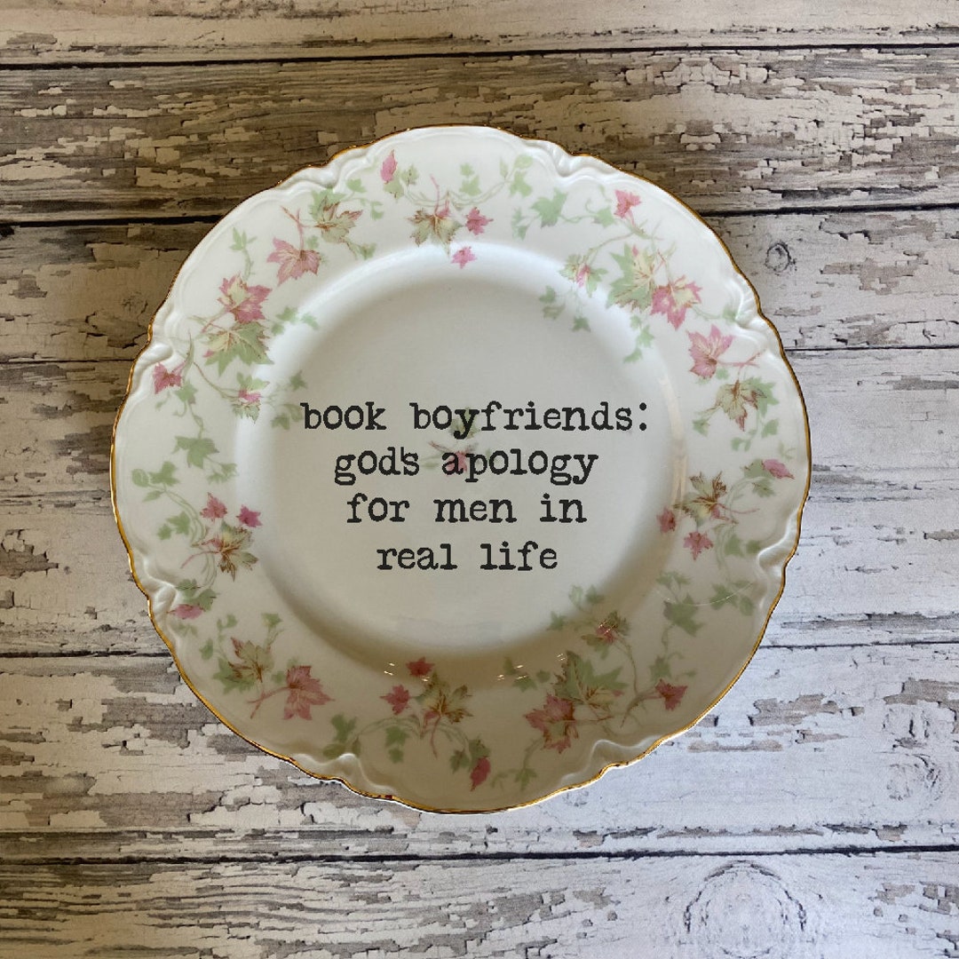Vintage Upcycled Funny Plates Book Boyfriends Sarcastic - Etsy