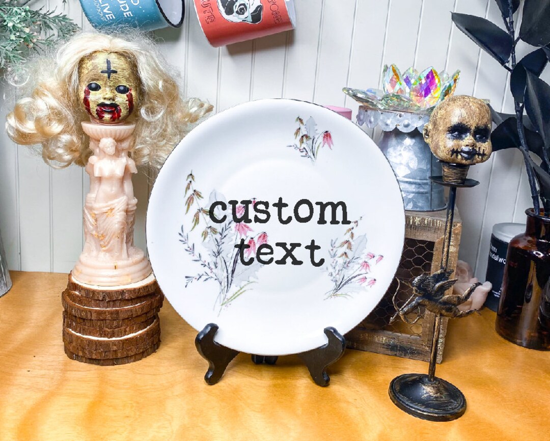 Upcycled Vintage Style Plate, Custom, Customizable, Funny Plate ...