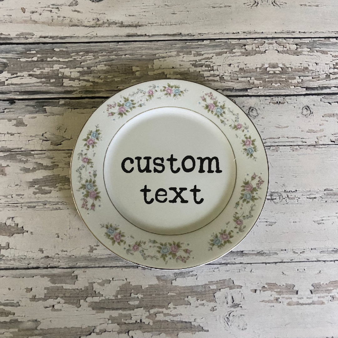 Upcycled Vintage Style Plate, Custom, Customizable, Funny Plate ...