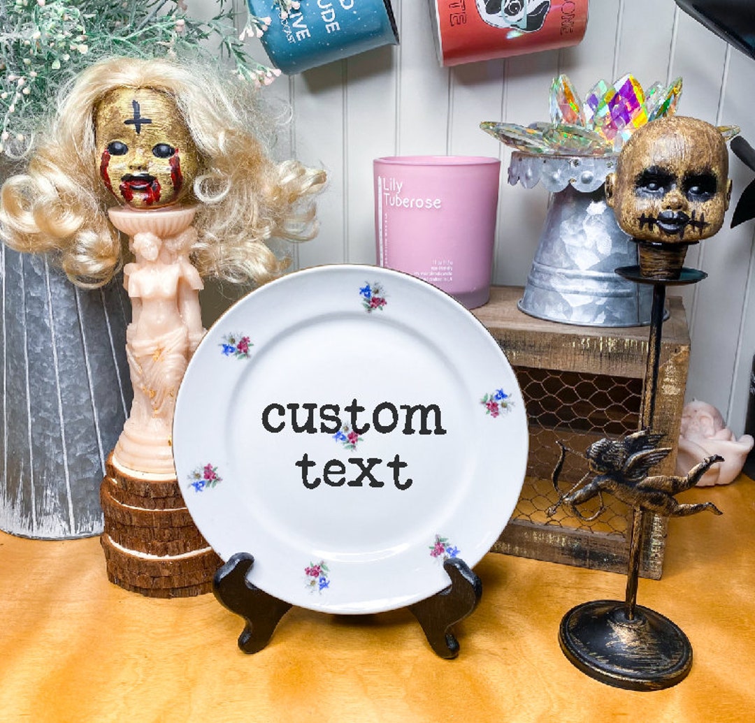 Upcycled Vintage Style Plate, Custom, Customizable, Funny Plate ...