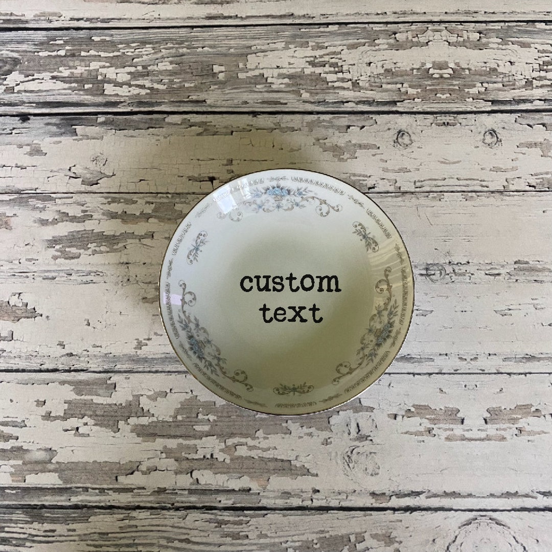 Upcycled Vintage Style Plate, Custom, Customizable, Funny Plate ...