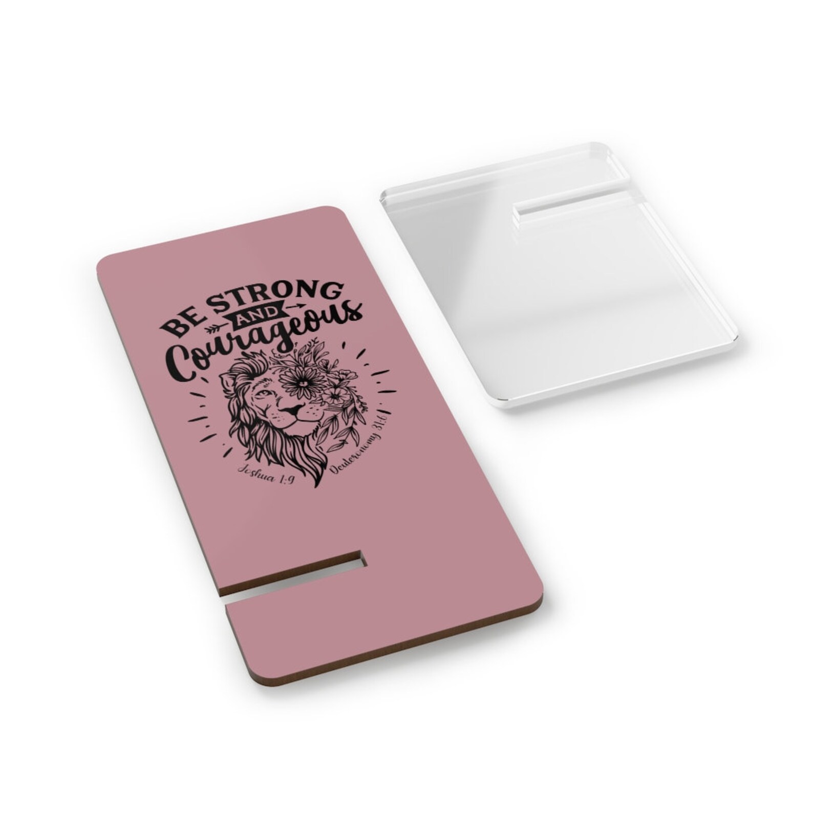 Be Strong and Courageous Phone Stand | Mobile Display Stand | Desk ...