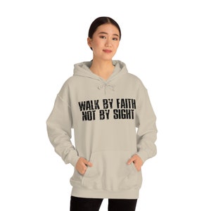 Walk by Faith Distressed Christian Hoodie: Unisex Church Apparel - Etsy
