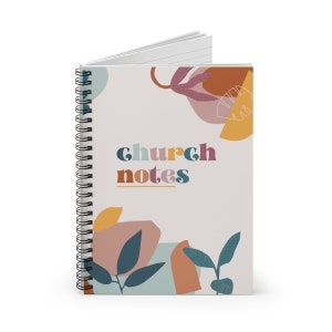 Church Notes Spiral Notebook | Cute Christian Notebook | Aesthetic ...