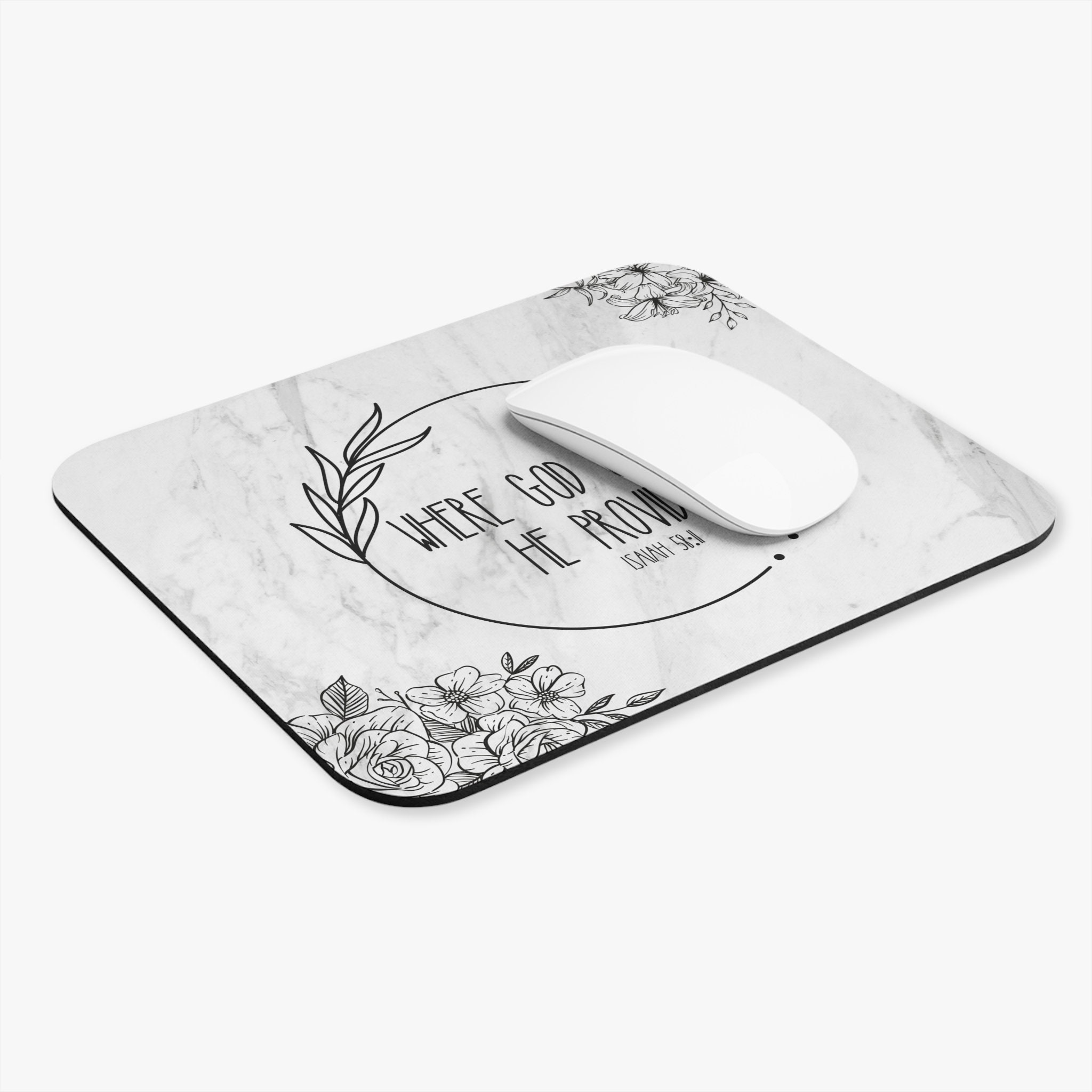 Christian Mouse Pad Where God Guides He Provides Aesthetic - Etsy