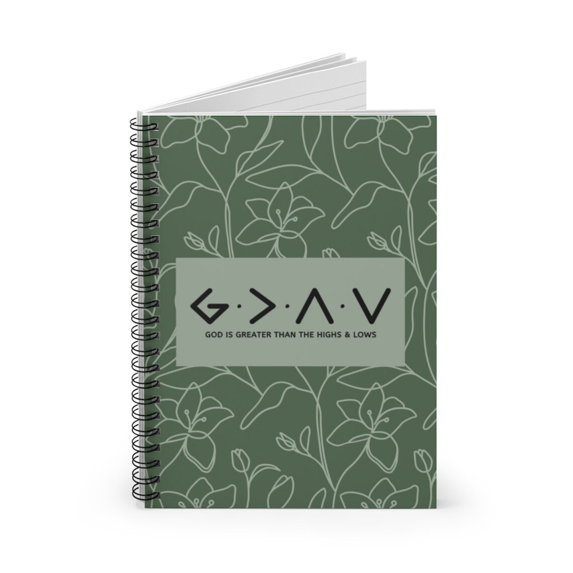 Spiral Notebook | God is Greater Than the Highs and Lows ...