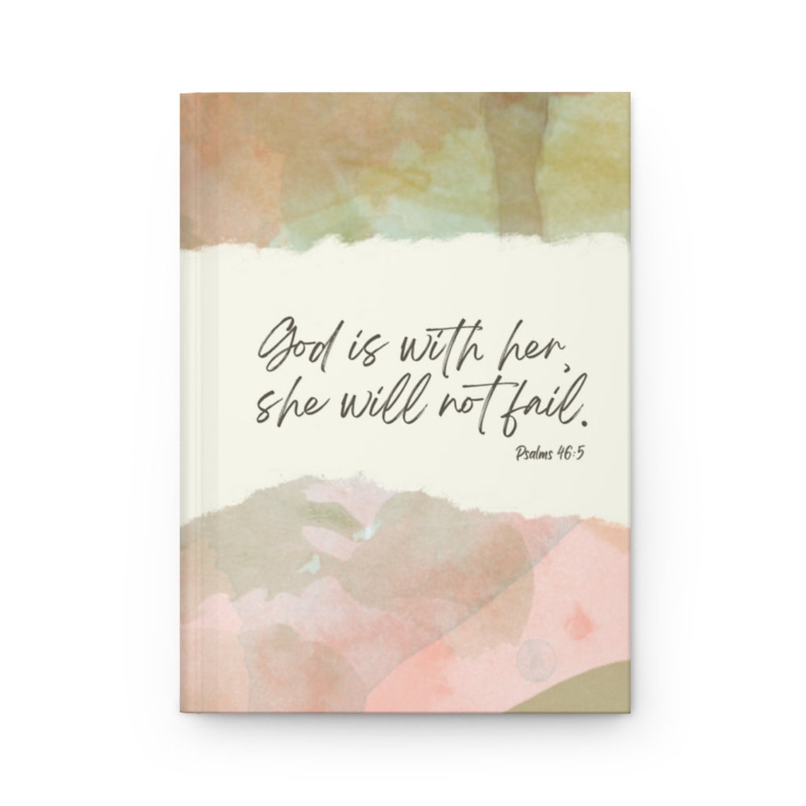 Christian Journal God is With Her She Will Not Fail Hard - Etsy