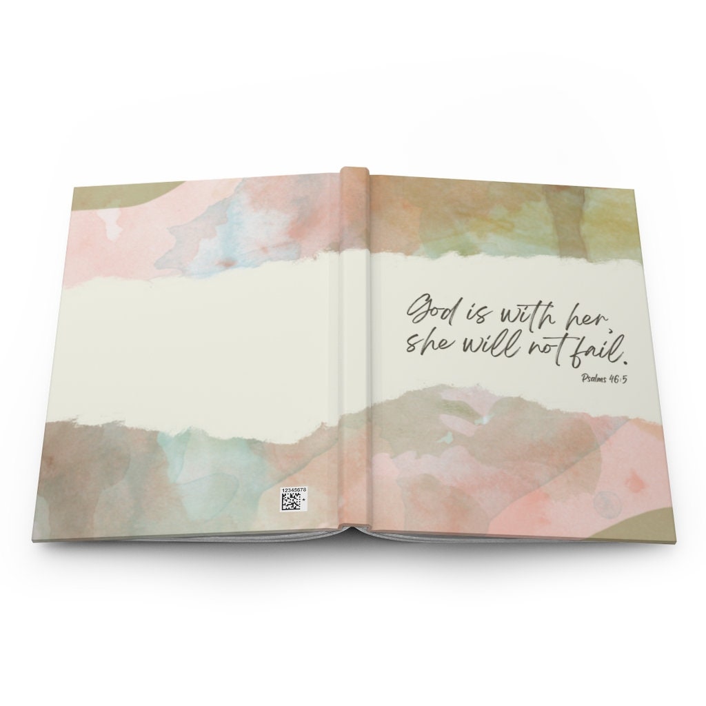 Christian Journal | God is With Her, She Will Not Fail | Hard Cover ...
