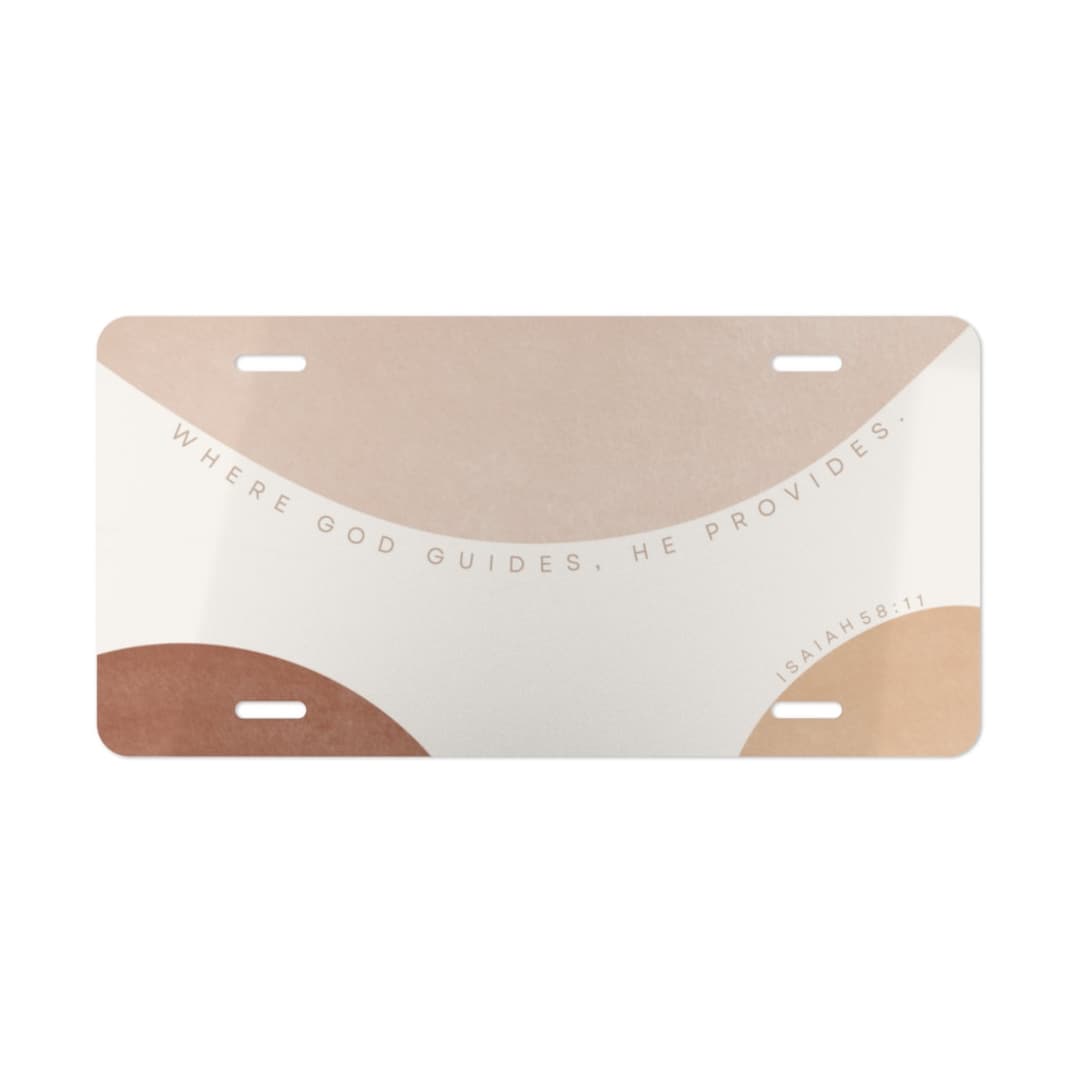 Where God Guides He Provides Vanity Plate | Vanity License Place | Car ...