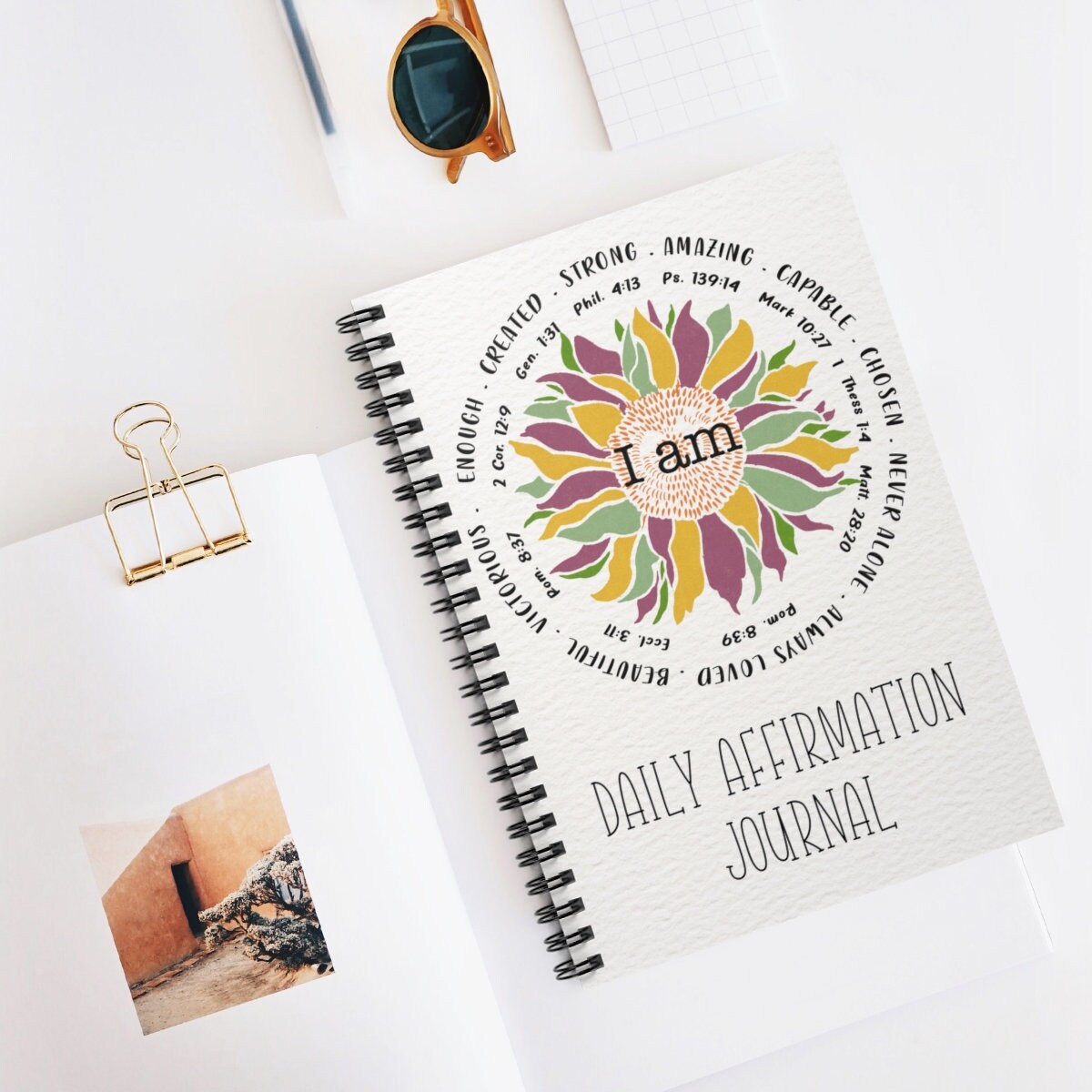 Spiral Notebook Daily Affirmation Journal Bible Verse Messages ...