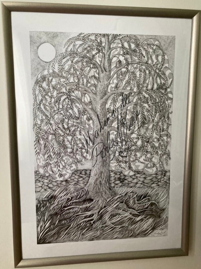 Midnight Moon Ink Drawing - Etsy