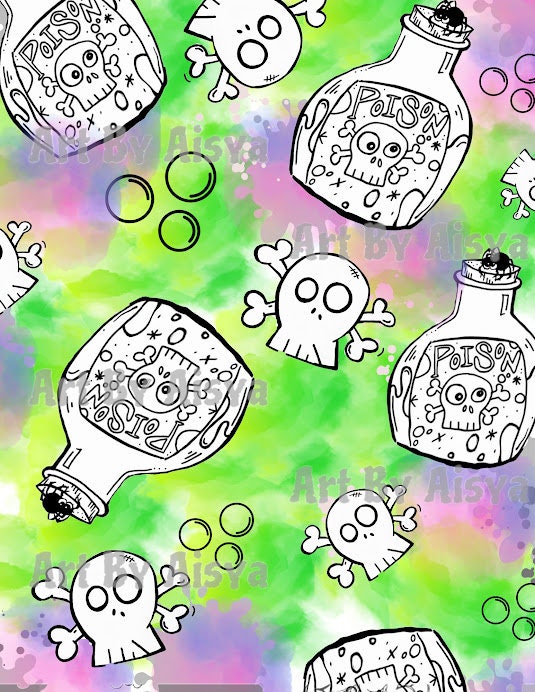 Poison Doodles - Coloring Pages / Clipart / Wallpaper / Seamless / Fun ...