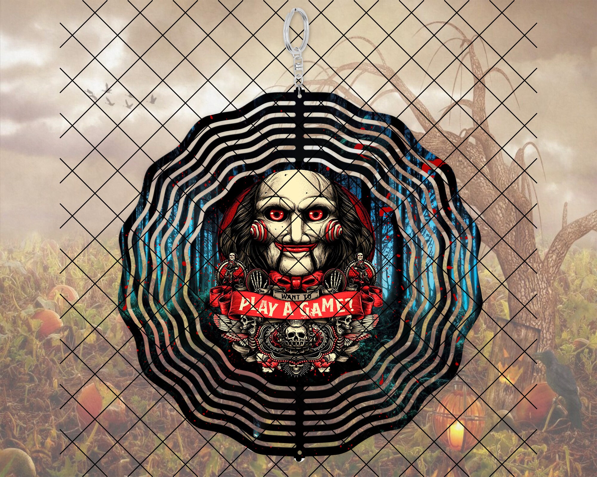 Scary Clown Wind Spinner PNG - Etsy