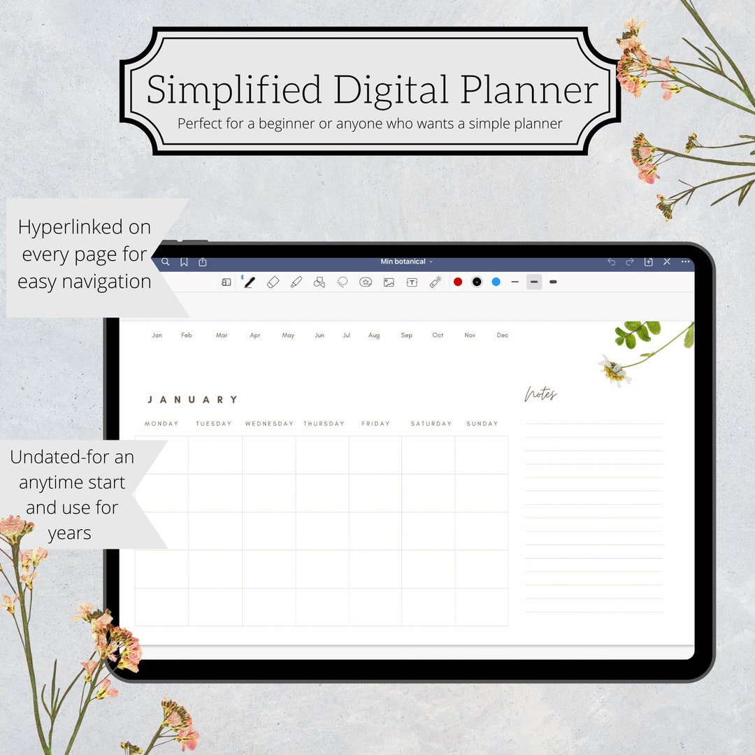 Simplified Digital Planner | Minimalist Planner | Weekly Planner ...