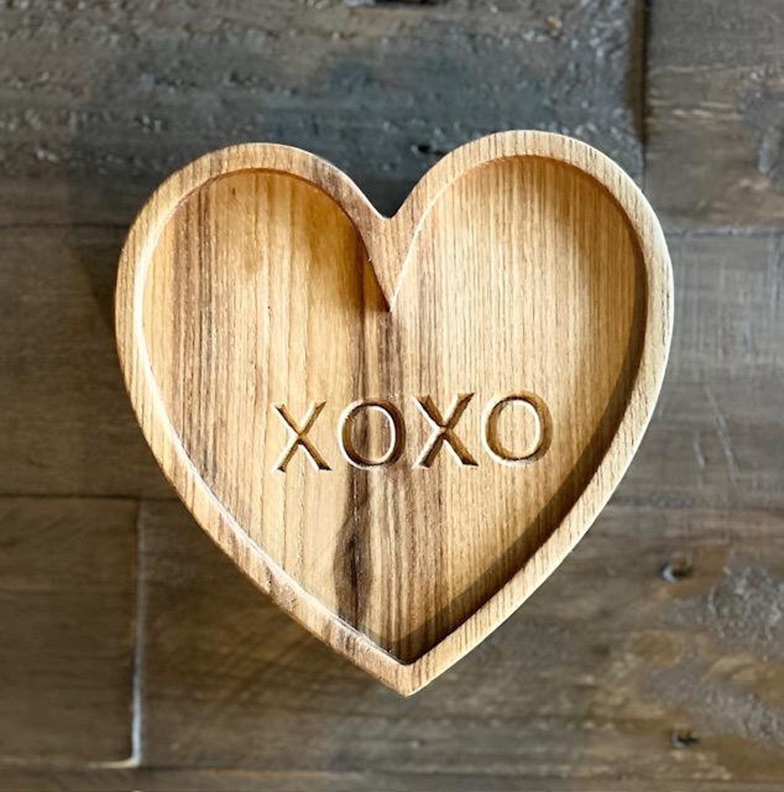 Oak Hugs and Kisses Heart Box - Etsy